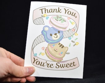 Printable Kawaii Food Thank You Card Berry Fruit Pun - Etsy