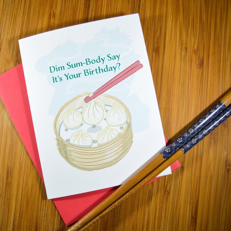 Dim Sum Birthday Card Foodie Birthday Punny Birthday Card | Etsy