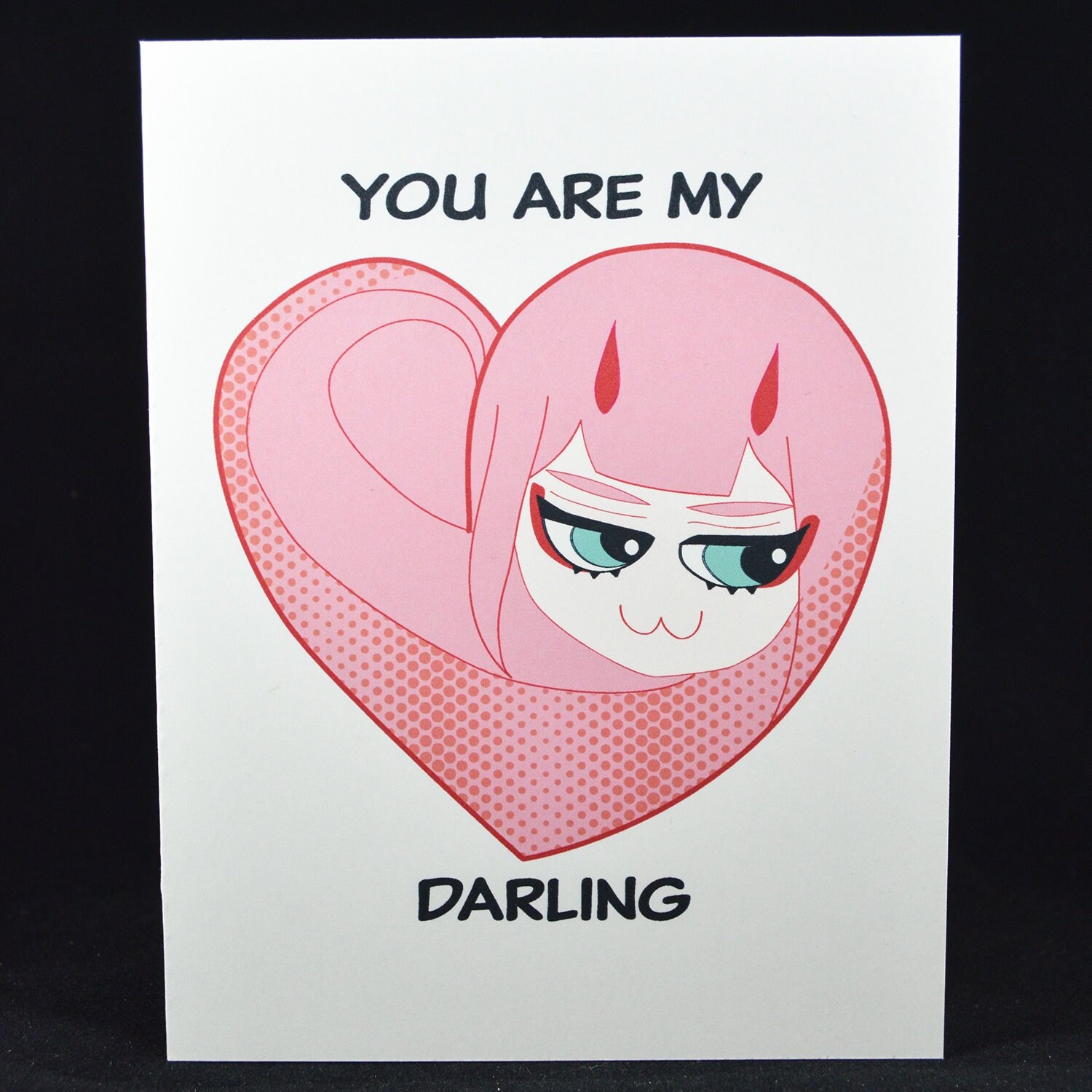 Darling Anime Love Card - Anime Card, Kawaii Love Card, Heart Love Card ...