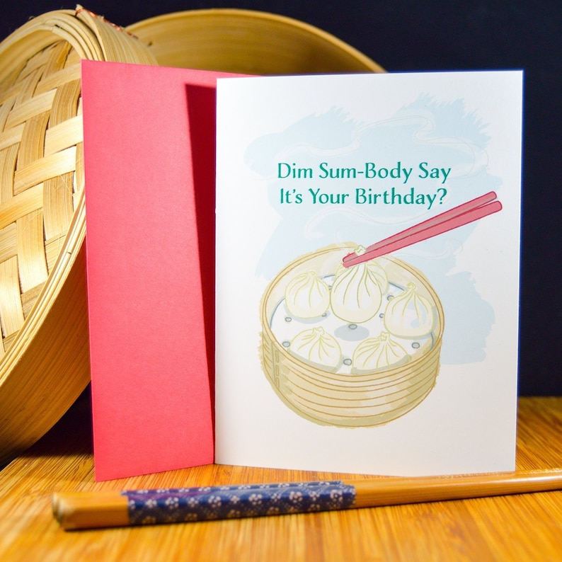 Dim Sum Birthday Card Foodie Birthday Punny Birthday Card | Etsy