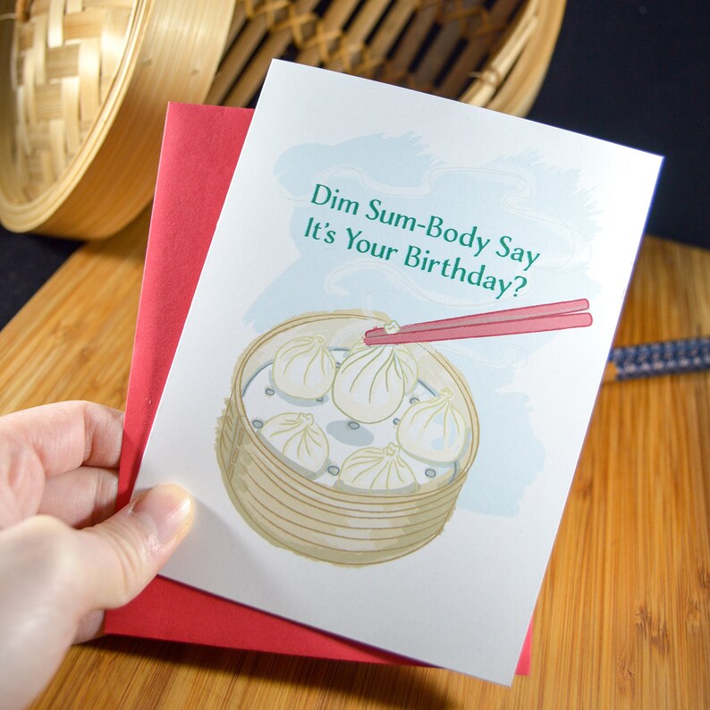 Dim Sum Birthday Card Foodie Birthday Punny Birthday Card | Etsy