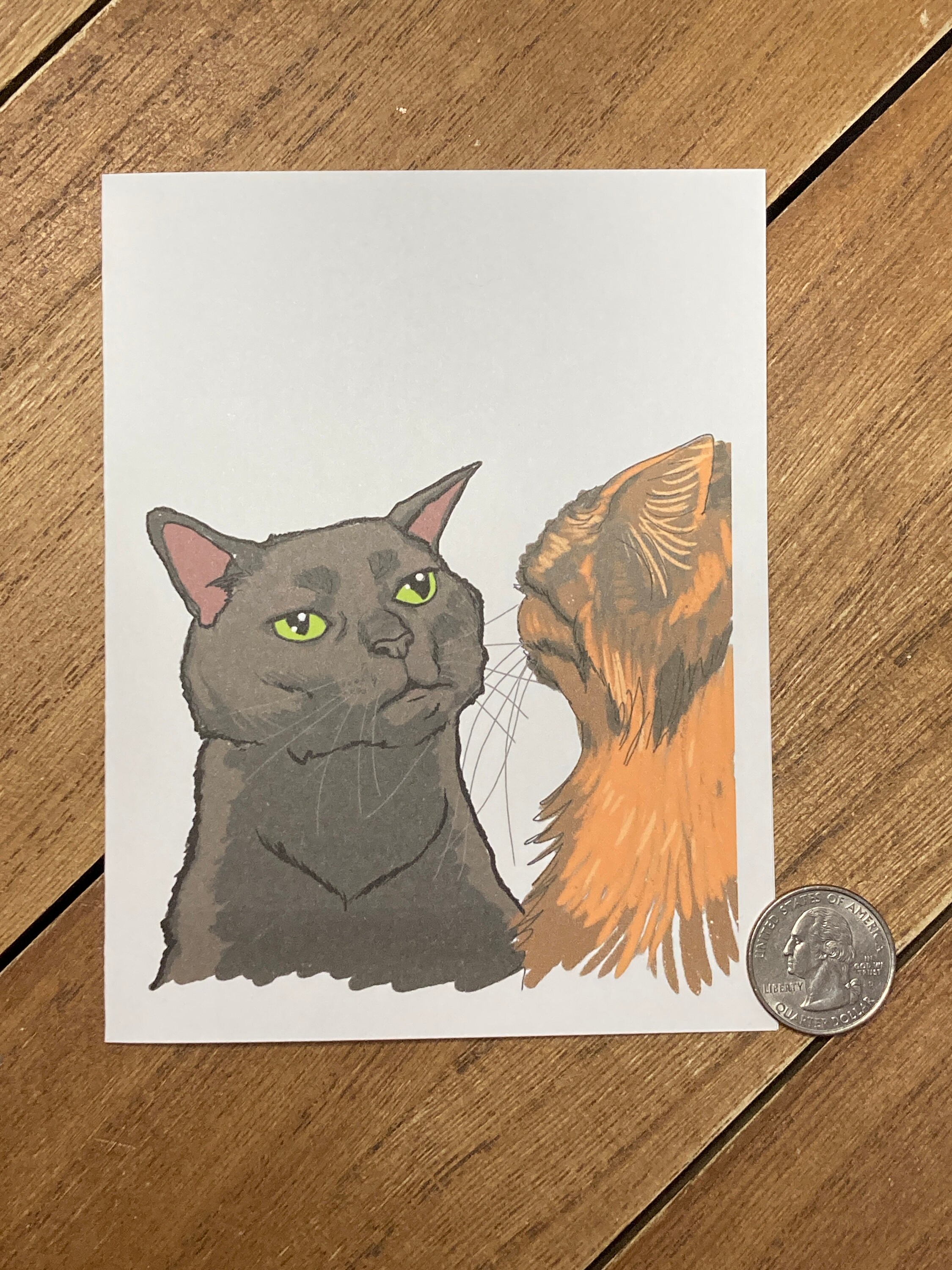 Zoning Out Cat Meme Card - Blank Black Cat Card, Funny Internet Memes ...
