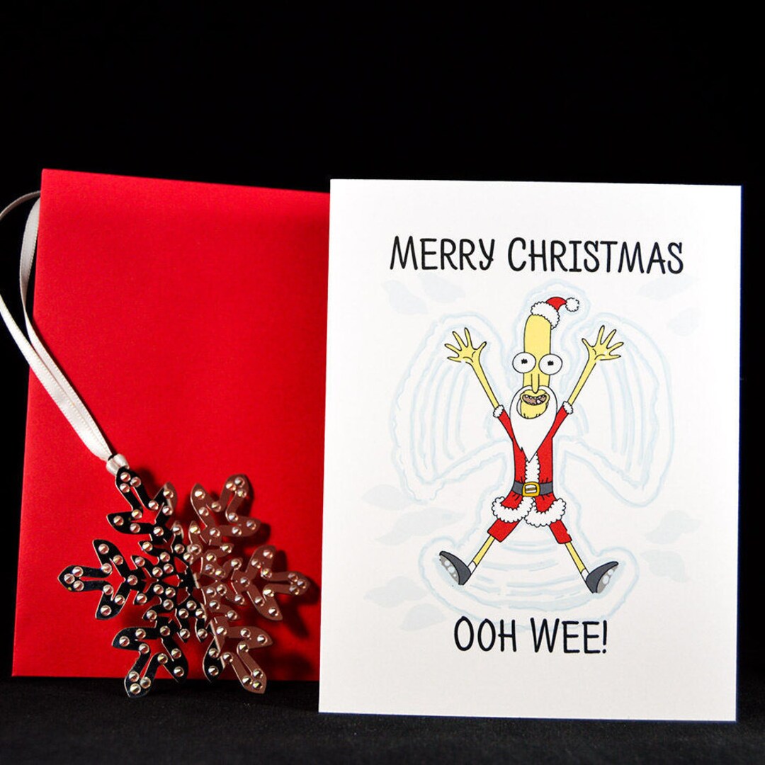 Merry Christmas Ooh Wee Card, Christmas Card Pop Culture, Cartoon Shows ...