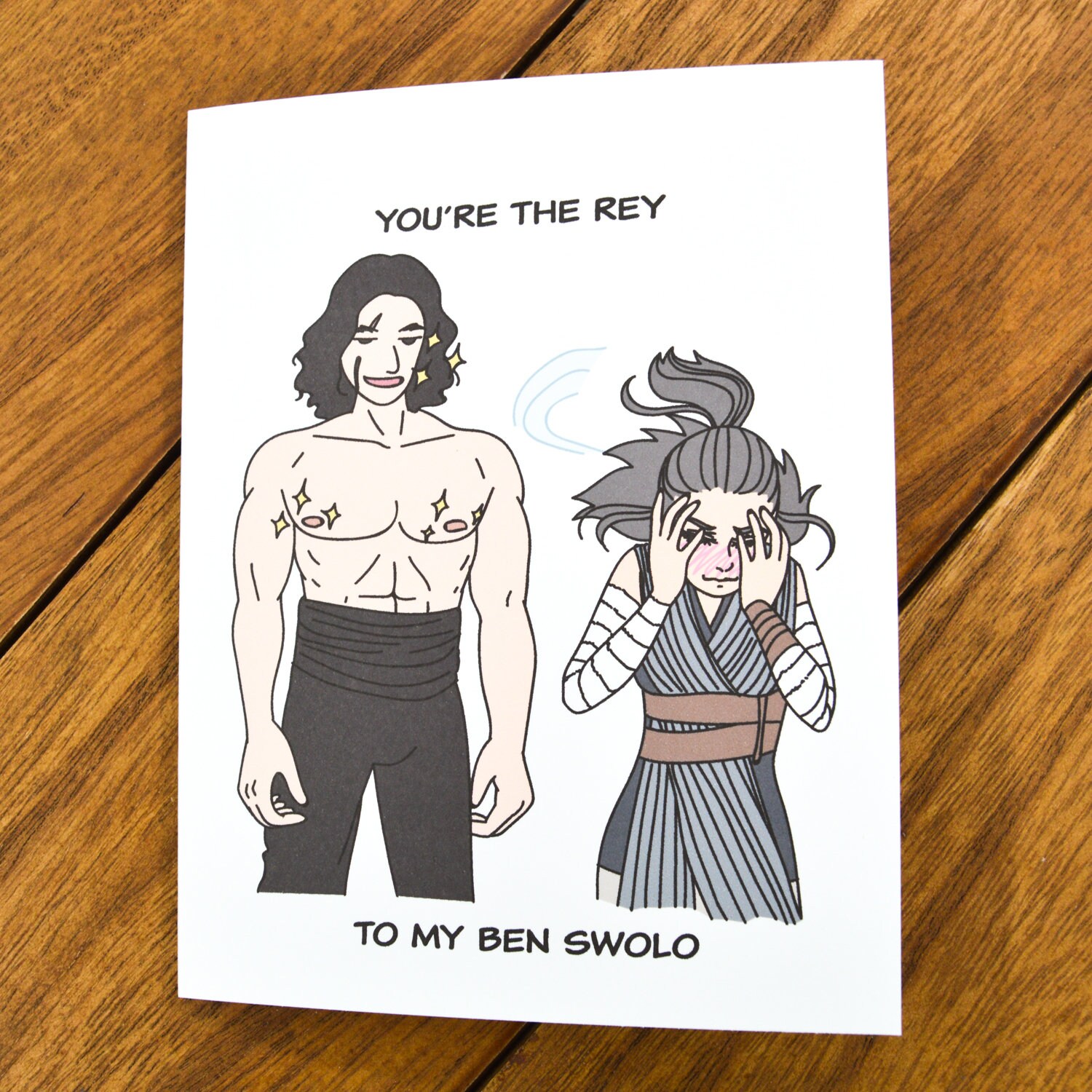 Reylo Love Card - Pop Culture Love Card, Shirtless Funny, Punny ...