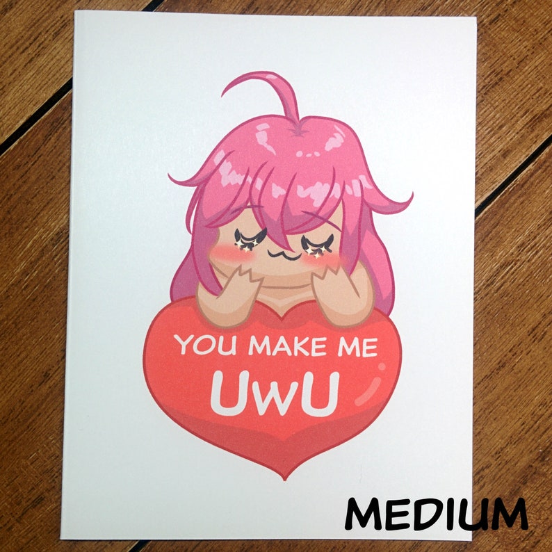Uwu Love Card Cute Love Card Anime Love Weeb Trash Emoji | Etsy