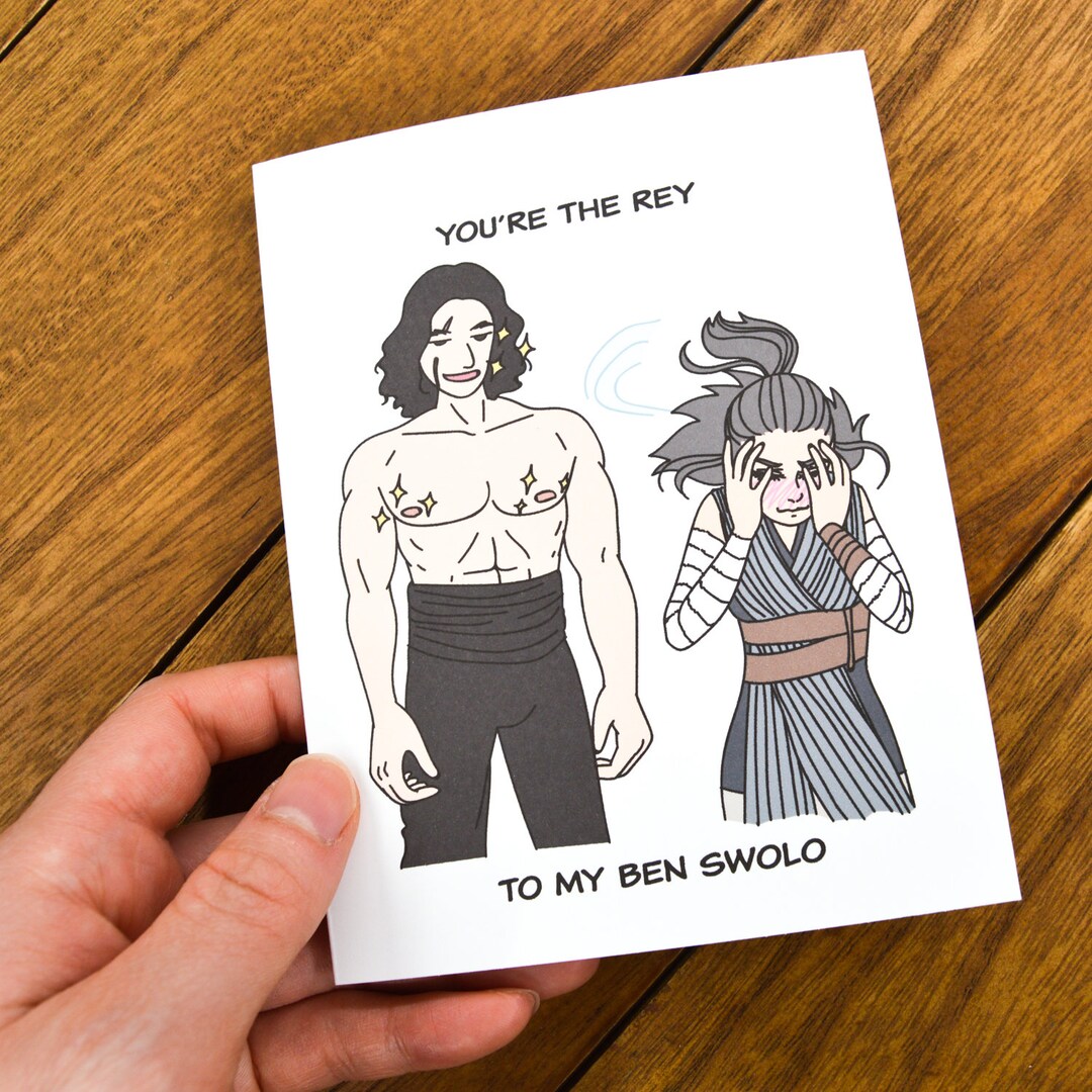 Reylo Love Card - Pop Culture Love Card, Shirtless Funny, Punny ...