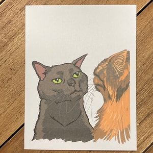 Zoning Out Cat Meme Card - Blank Black Cat Card, Funny Internet Memes ...