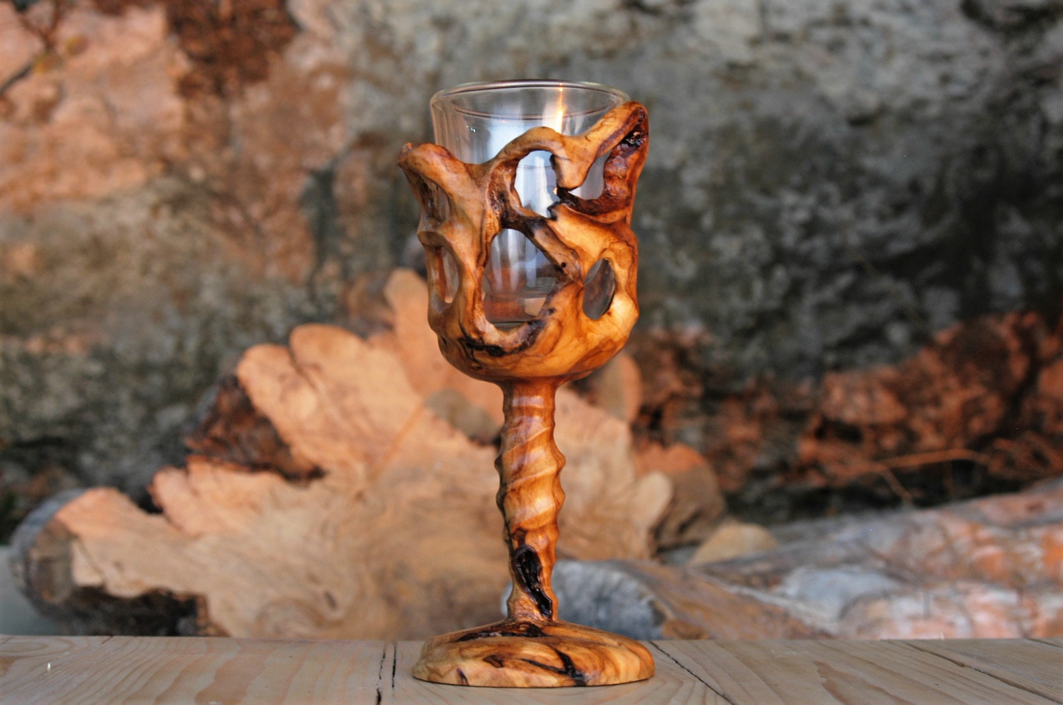 Shabbat Kiddush Cup From Jerusalem Olive Wood Ideal for Jewish - Etsy