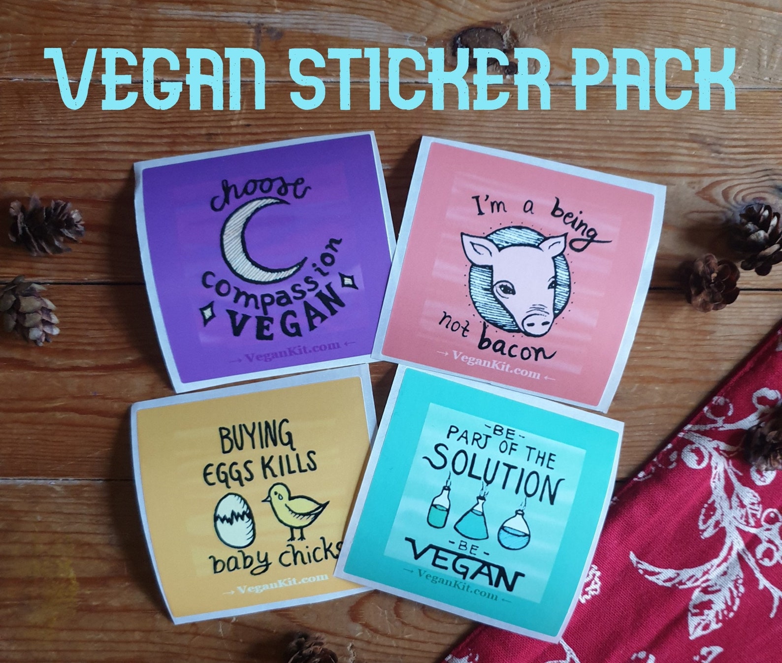 Vegan Activism Sticker Pack / 4 Designs - Etsy