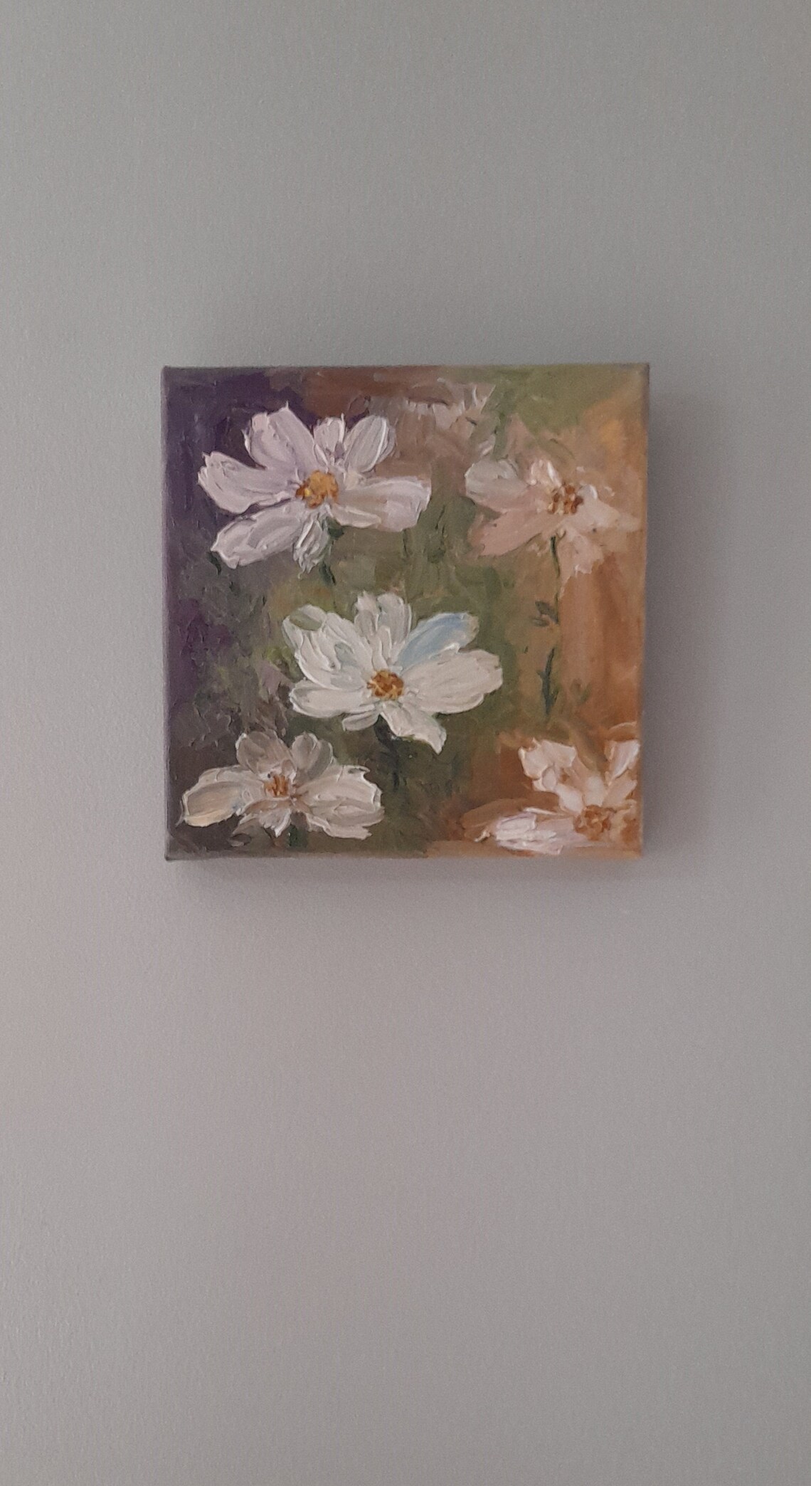 Original Oil Painting. Cosmos Flower. Flowers in Oil Paints. Mini ...