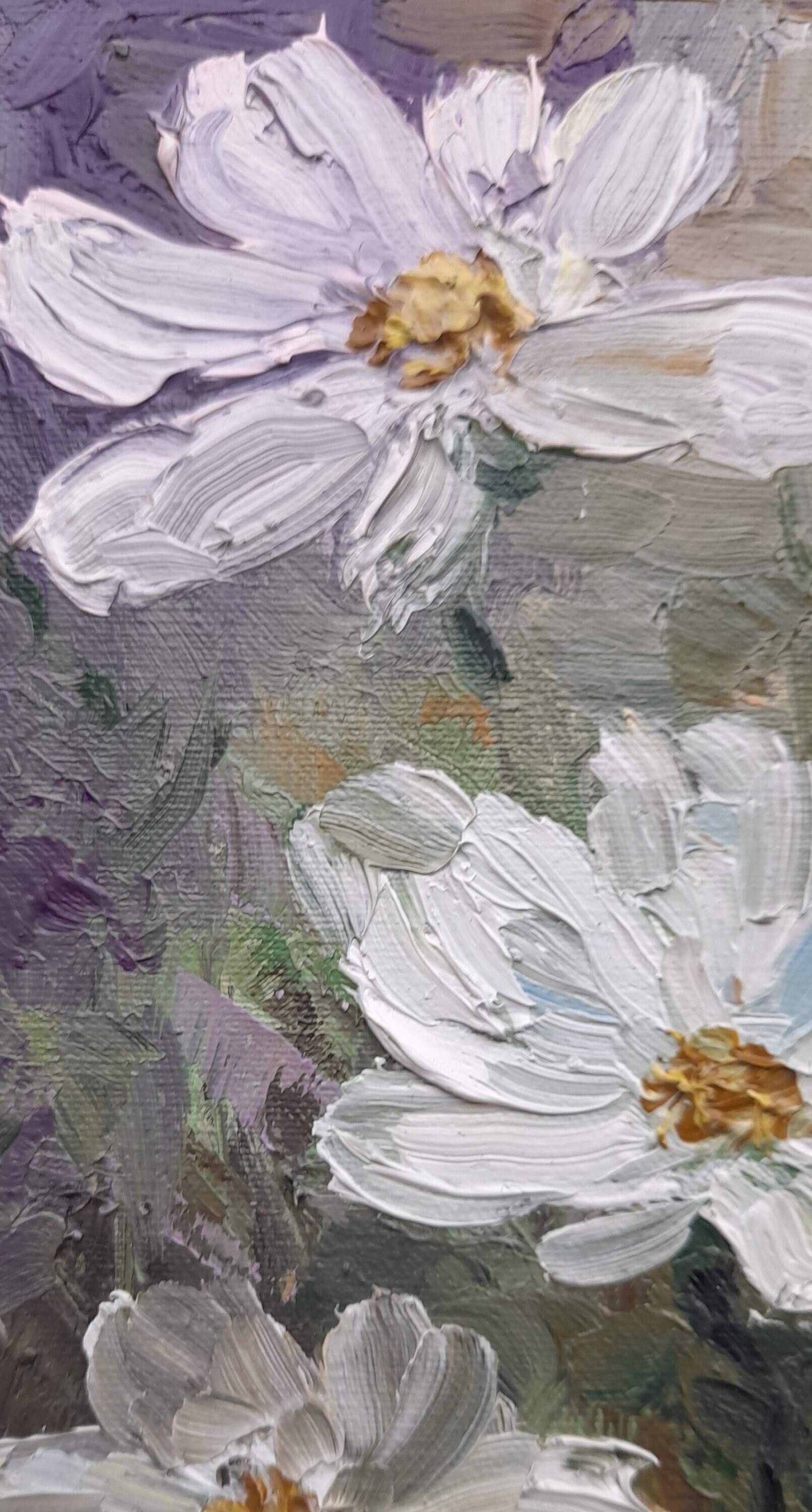 Original Oil Painting. Cosmos Flower. Flowers in Oil Paints. Mini ...