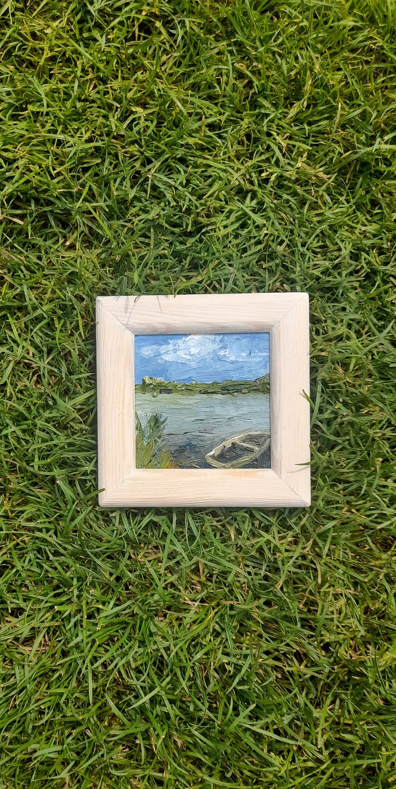 Original Oil Painting.mini Painting. Landscape in Miniature.picure N a ...