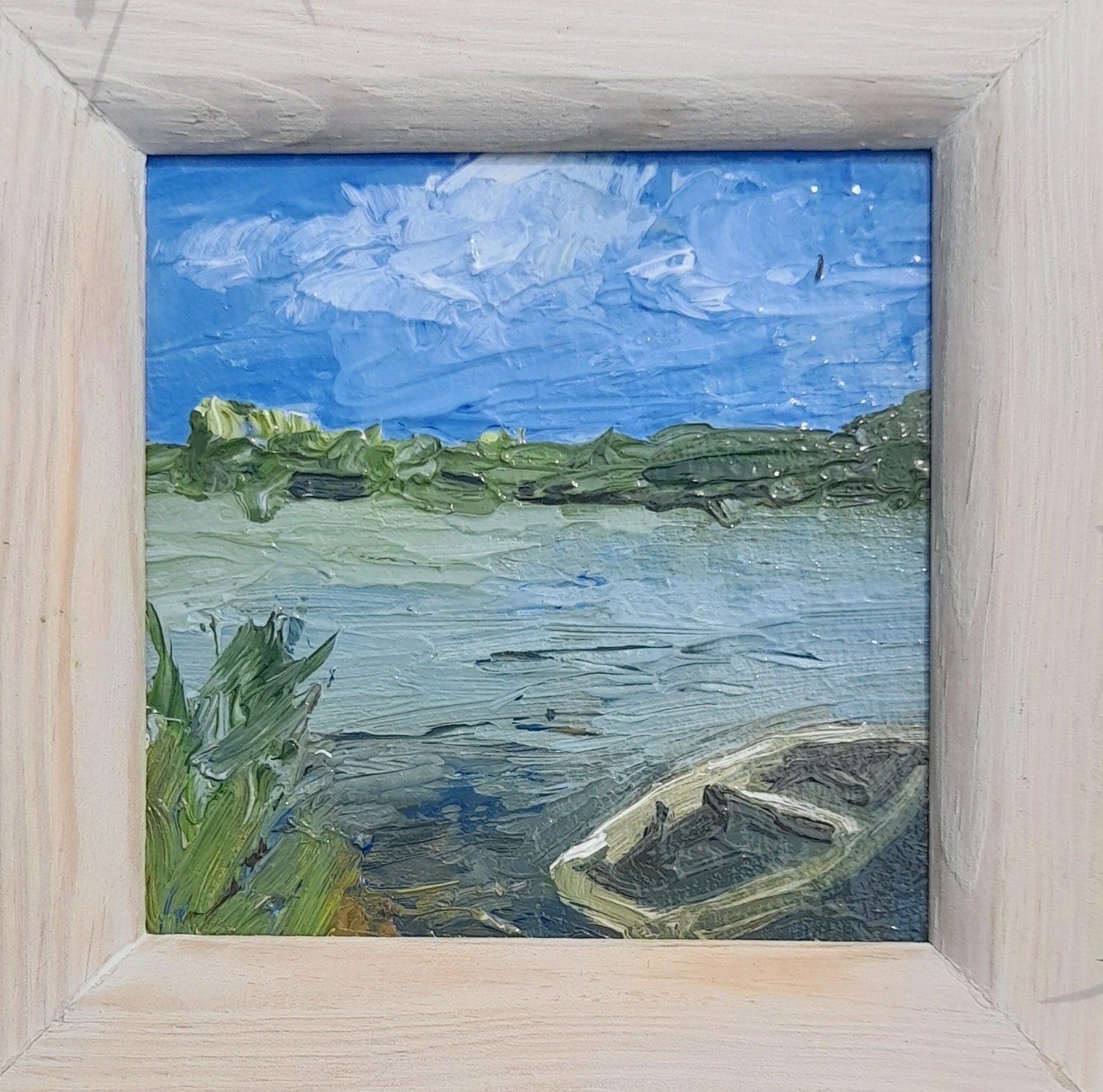 Original Oil Painting.mini Painting. Landscape in Miniature.picure N a ...