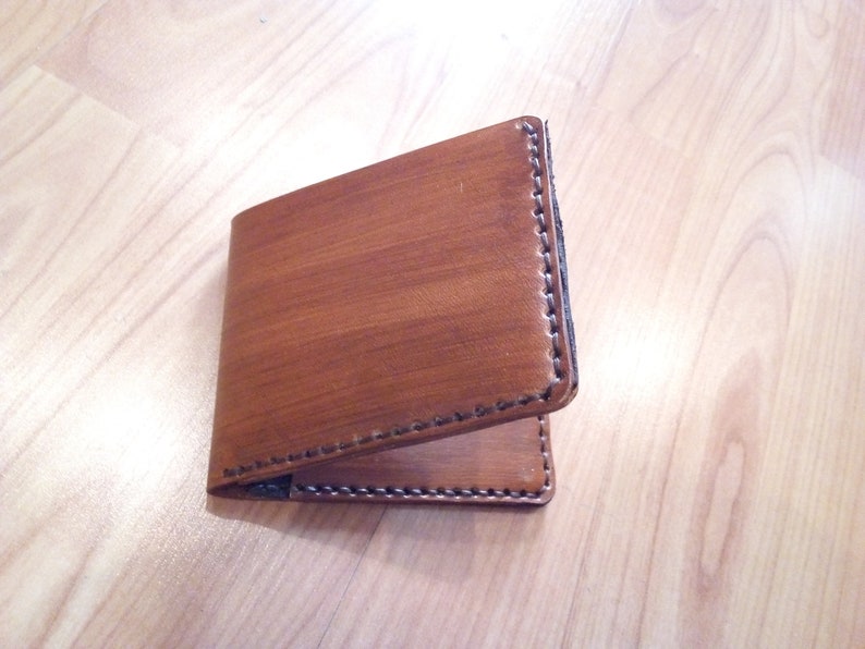 Leather Wallet, 2 Colors of Your Choice, Handmade Stitching Made in ...