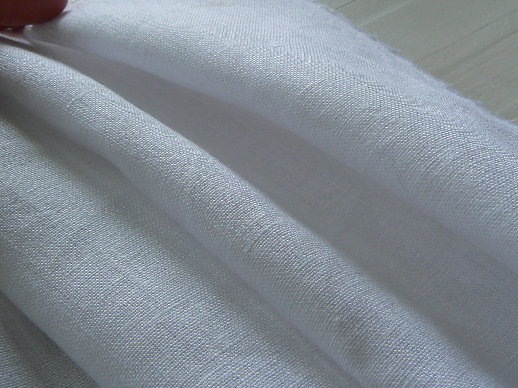 White Linen fabric by the yard Linen by meter Pure linen | Etsy