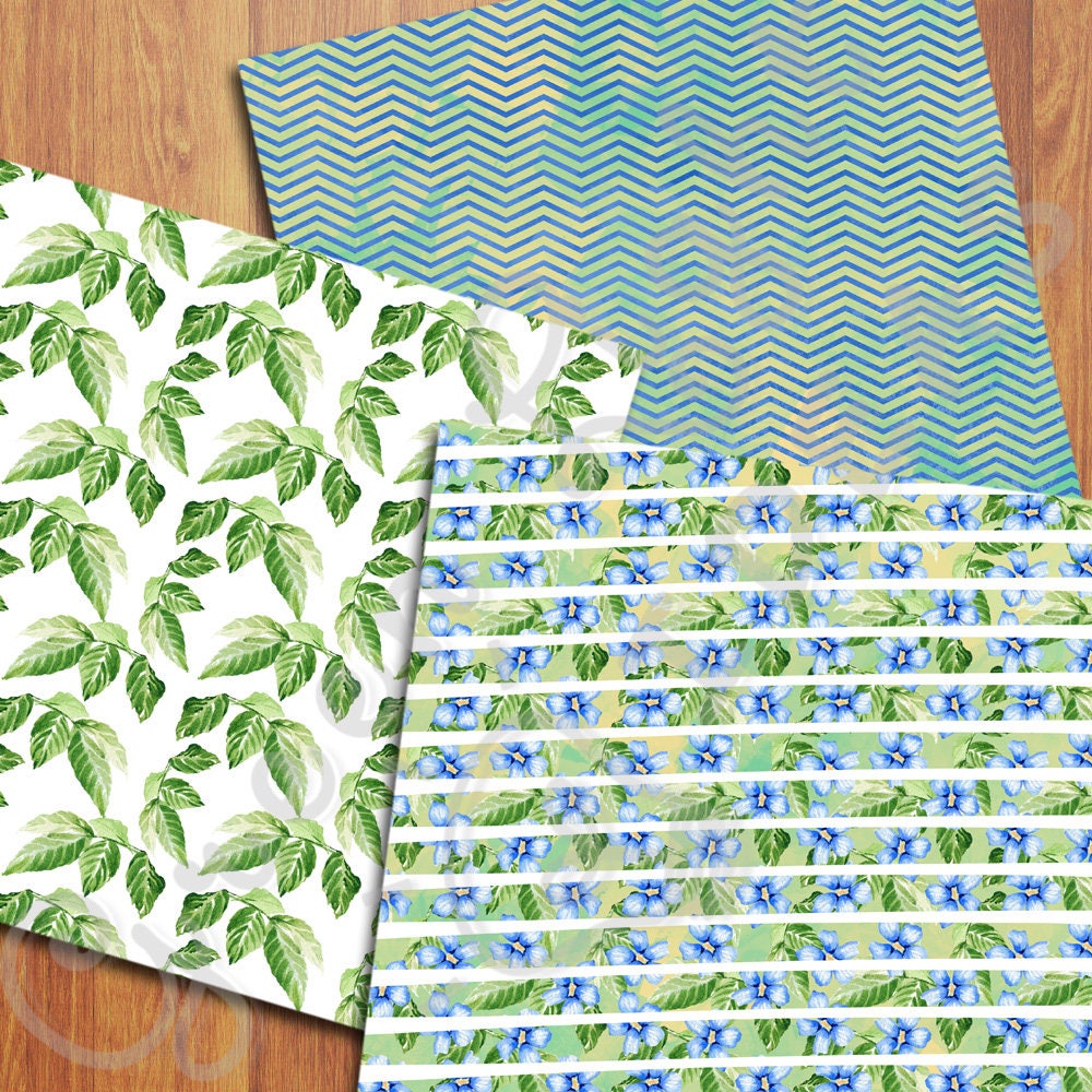 Watercolor Floral Scrapbook Paper Floral Digital Papers - Etsy
