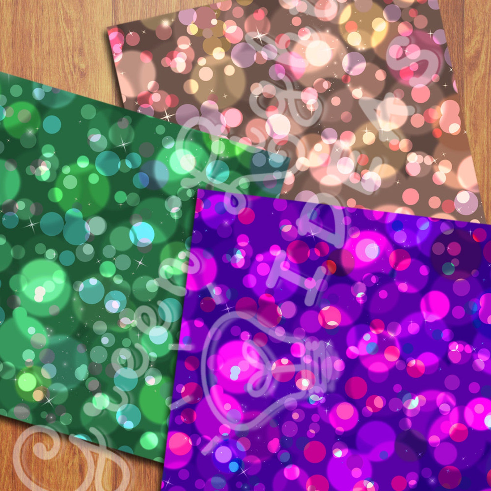 Dark Bokeh Digital Paper, Bokeh Patterns Printable, Bokeh Backdrops ...