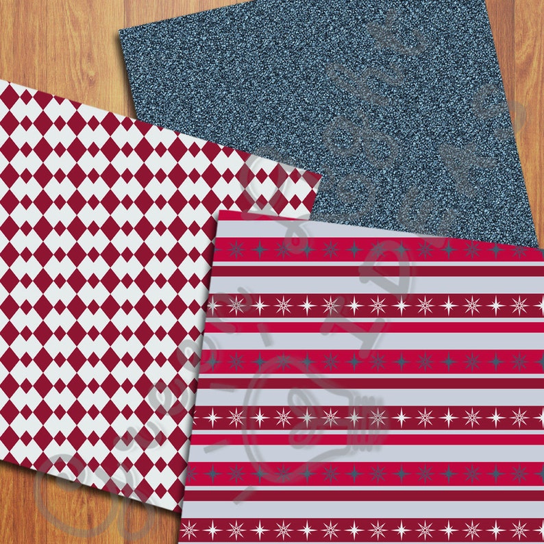 Christmas Digital Paper, Christmas Patterns, Winter Backgrounds ...