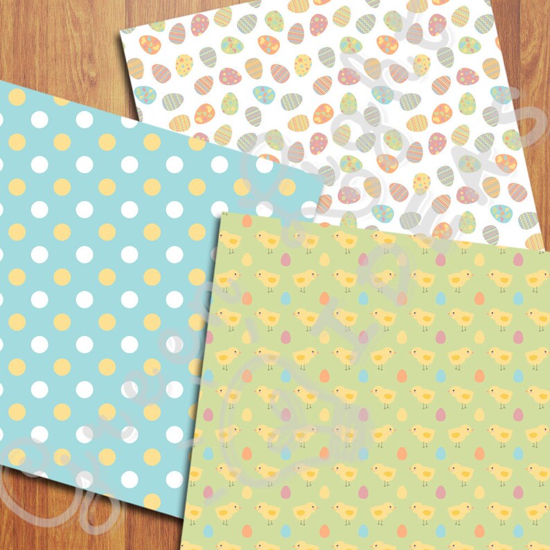 Easter Digital Paper, Easter Printable Papers, Easter Eggs Backgrounds ...