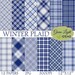 Winter Plaid Tartan Digital Paper Pack, Blue Plaid Digital Paper ...