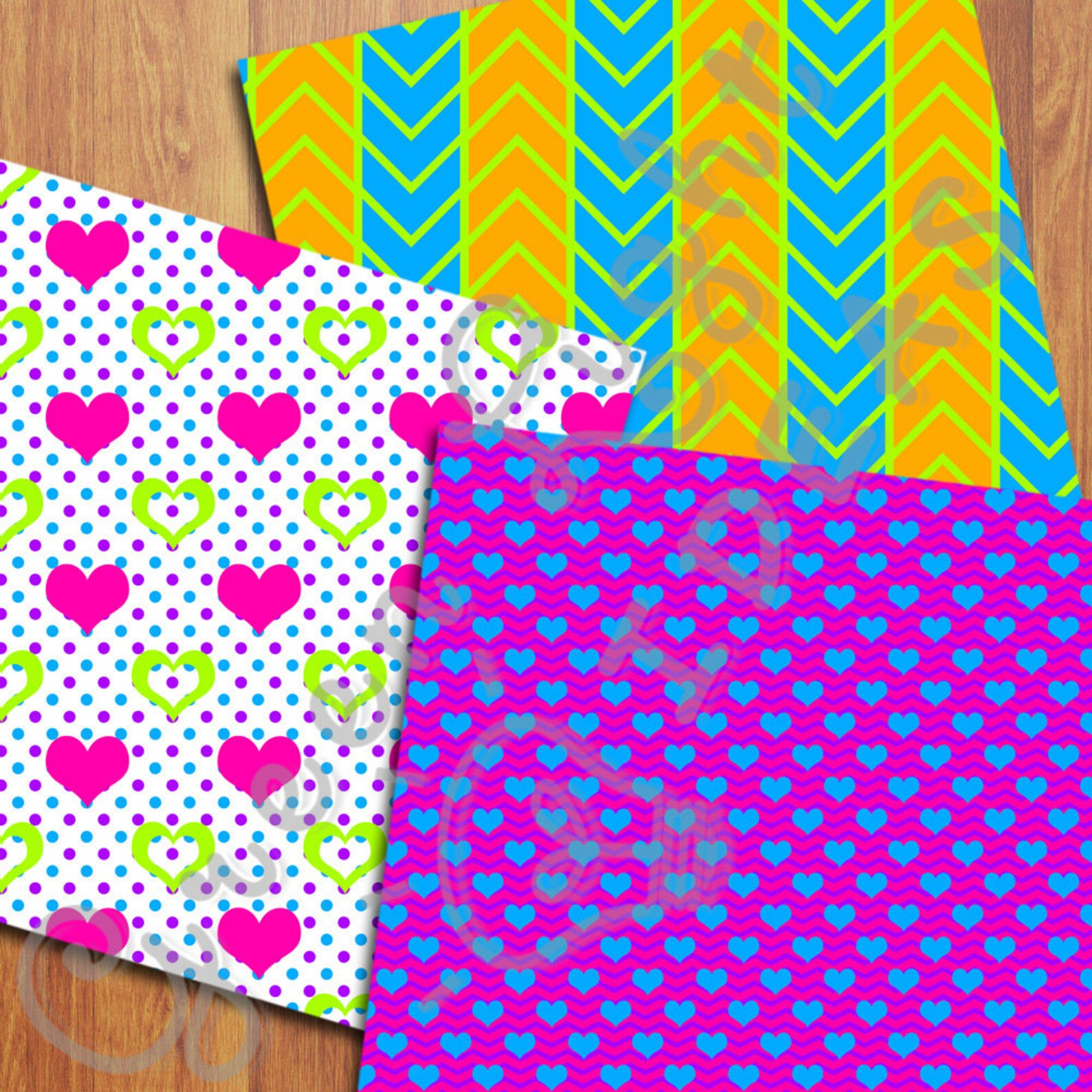 Bright Neon Party Digital Paper Pack, Neon Digital Papers, Party ...