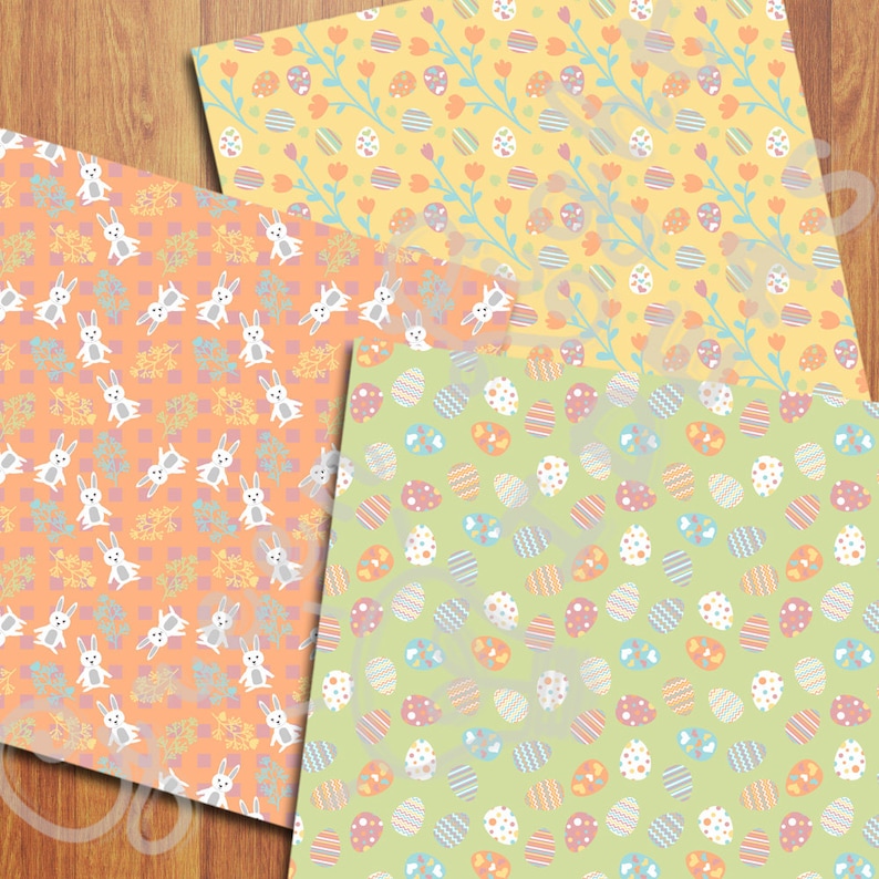 Easter Digital Paper, Easter Printable Papers, Easter Eggs Backgrounds ...