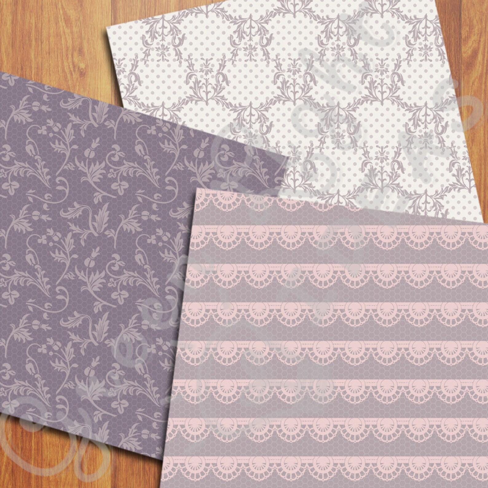 Wedding Lace Digital Paper, Wedding Purple Paper, Wedding Background ...