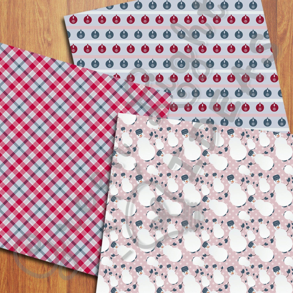 Christmas Digital Paper, Christmas Patterns, Winter Backgrounds ...