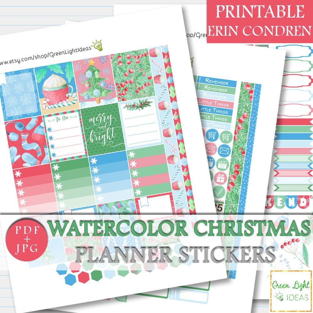 Erin Condren Printable Stickers Nightmare Christmas Weekly Printable ...