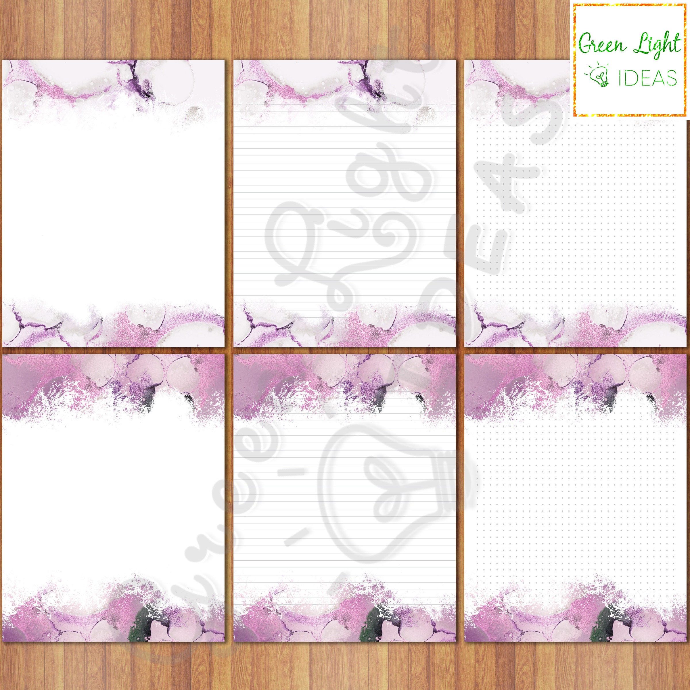 Purple Marble Printable Stationery Paper, Printable Writing Paper ...