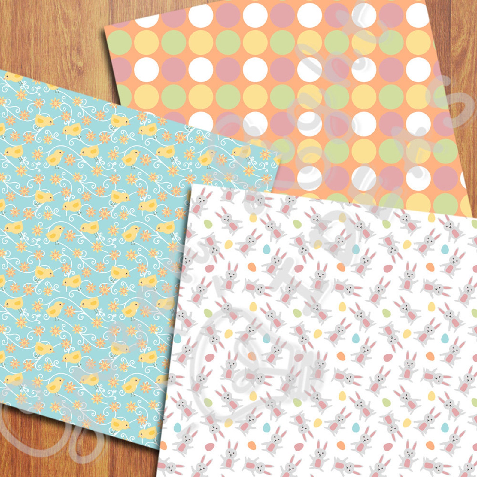 Easter Digital Paper, Easter Printable Papers, Easter Eggs Backgrounds ...