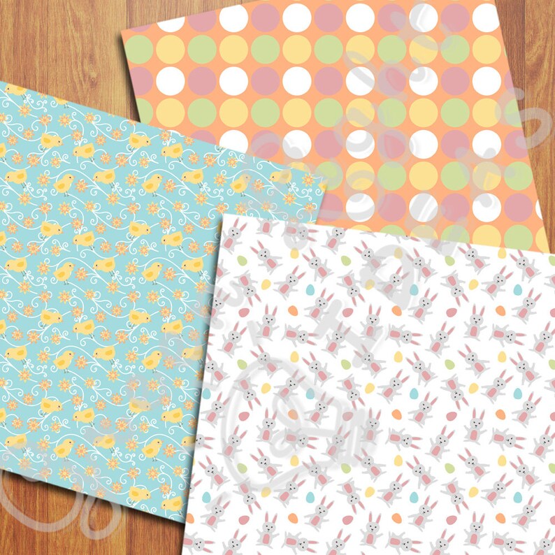 Easter Digital Paper, Easter Printable Papers, Easter Eggs Backgrounds ...