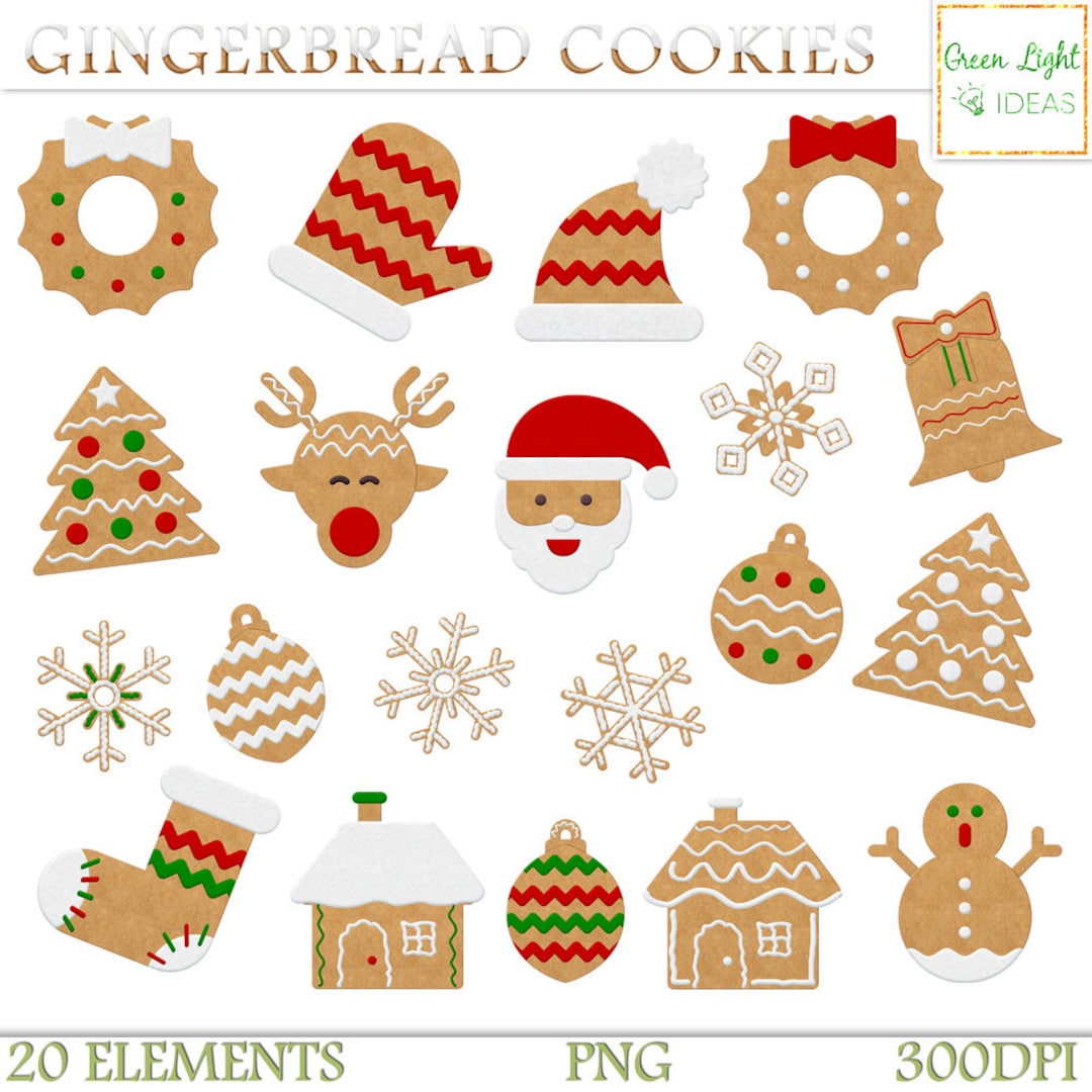 Christmas Gingerbread Cookies Clipart, Christmas Clipart, Gingerbread ...