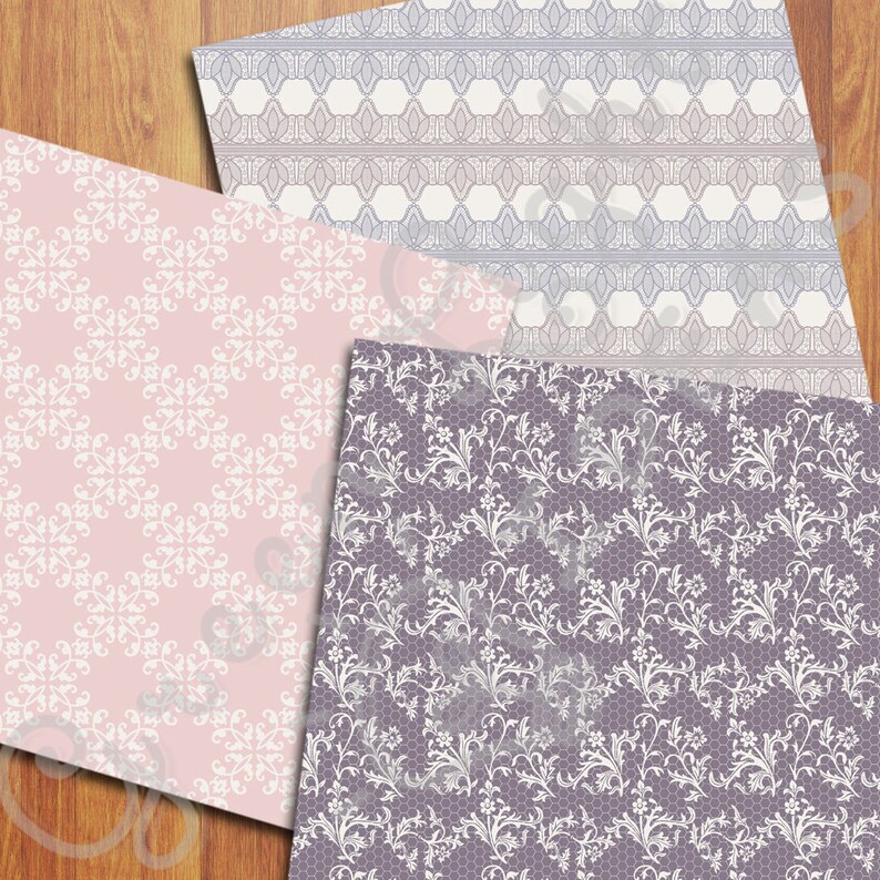 Wedding Lace Digital Paper, Wedding Purple Paper, Wedding Background ...