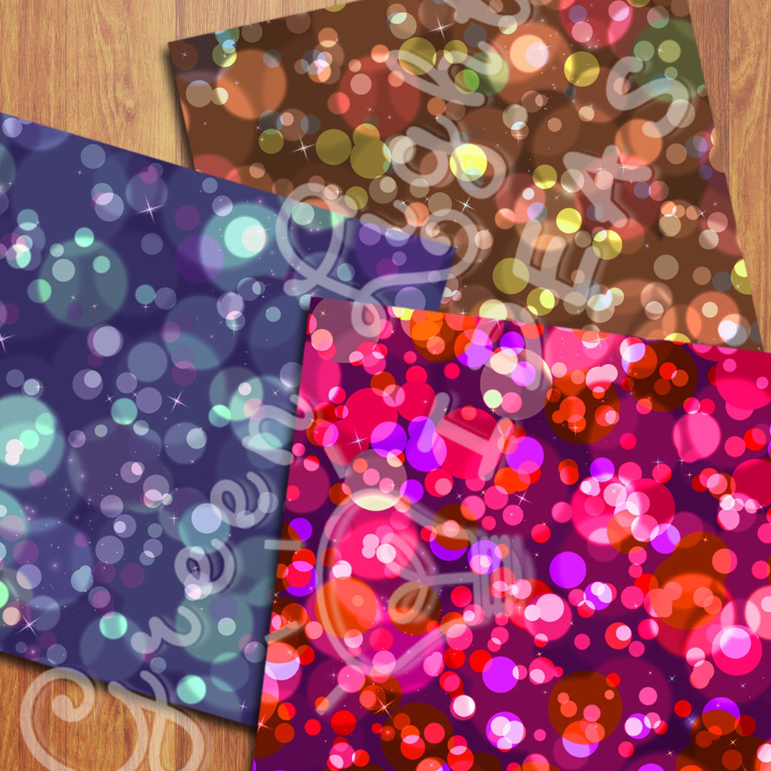 Dark Bokeh Digital Paper, Bokeh Patterns Printable, Bokeh Backdrops ...