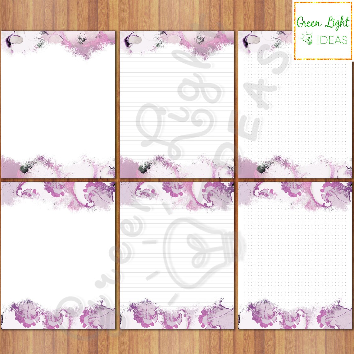 Purple Marble Printable Stationery Paper Printable Writing - Etsy