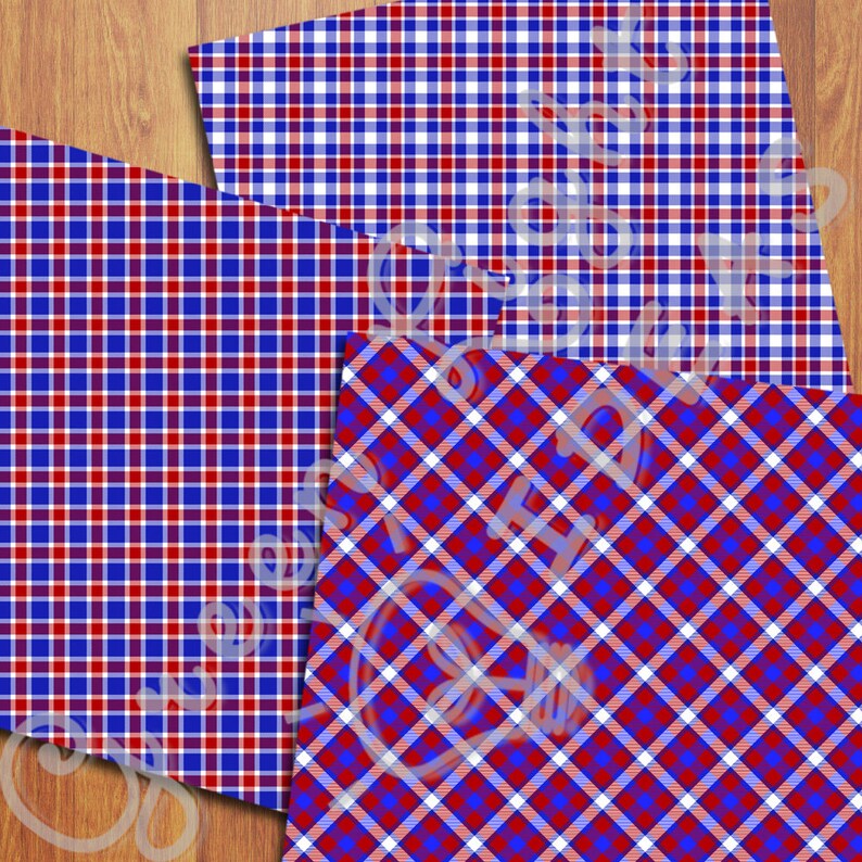 4th of July Digital Papers, Independence Day Backgrounds, Red and Blue ...