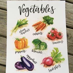 Vegetable Print - Etsy