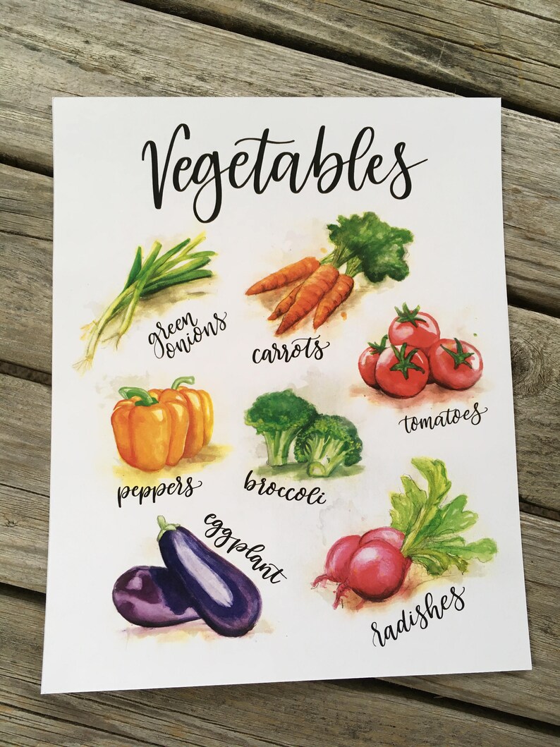 Vegetable Print - Etsy