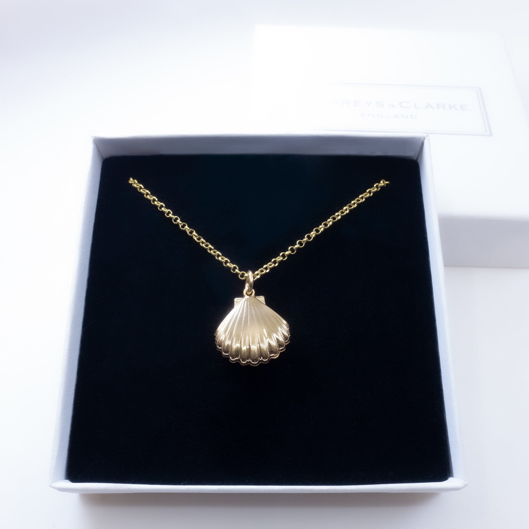 Personalised Sterling 18CT Gold Vermeil Clamshell Locket Necklace - Etsy UK
