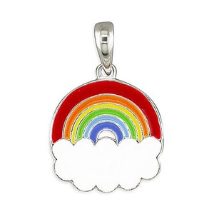 Sterling Silver Rainbow Necklace - Etsy