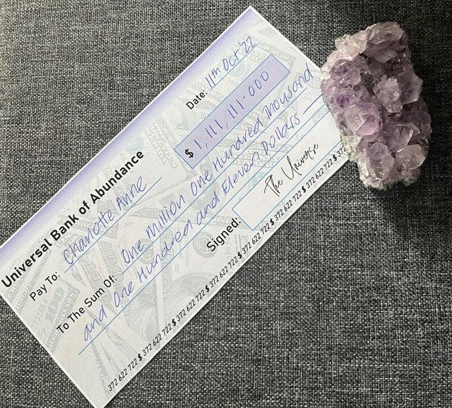 Ultimate Manifestation Cheque ~ Universal Bank of Abundance Check ...