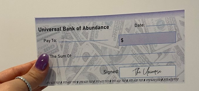 Ultimate Manifestation Cheque Universal Bank of Abundance - Etsy