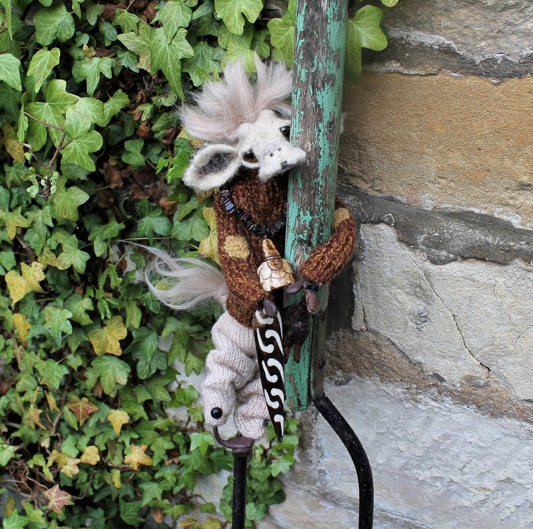 Unique Handmade FELT GIRAFFE Doll/needlefelt Sculpture/interior Art/folk Art/primitive Art/gift ...