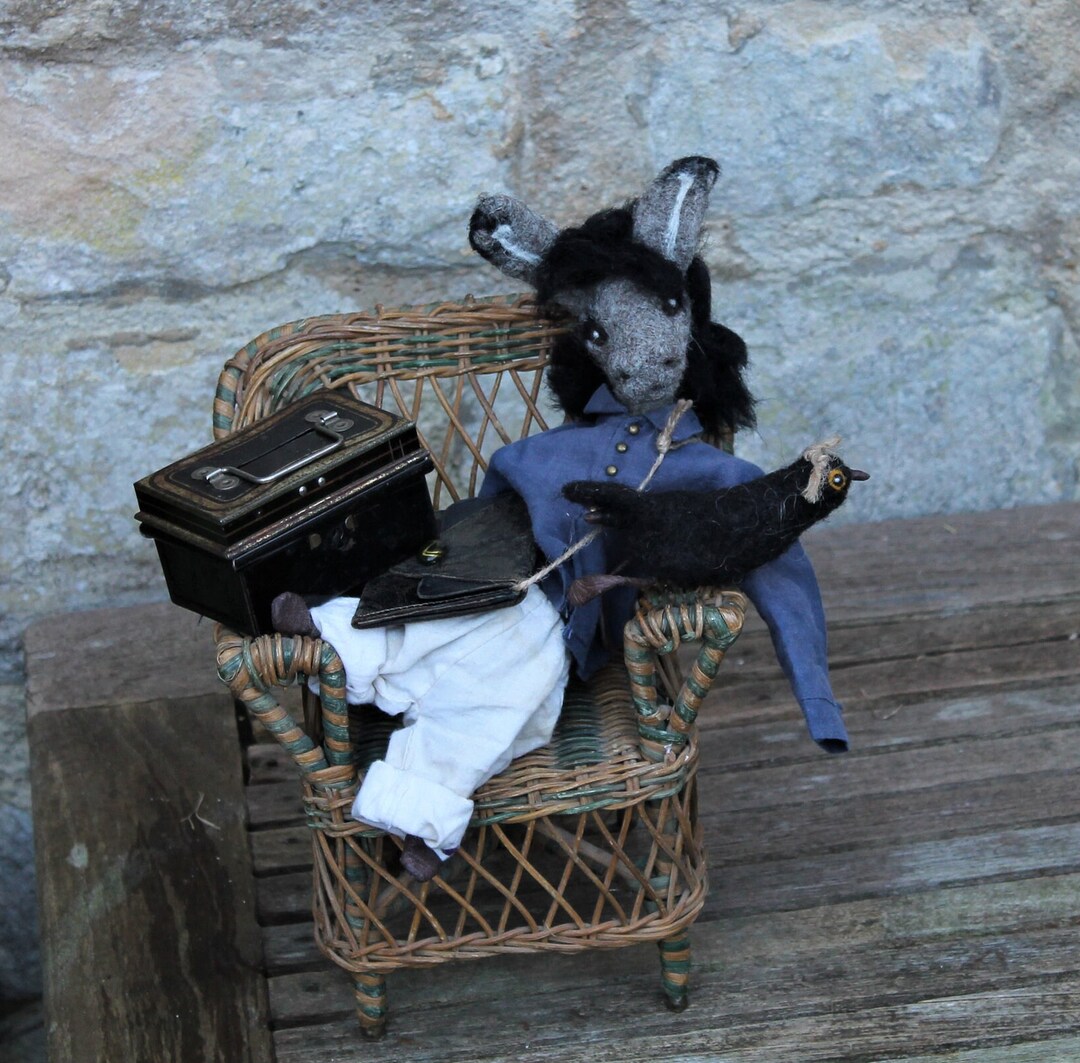 FELT DONKEY and Bird/needlefelt Doll/fibre Artist/donkey - Etsy UK