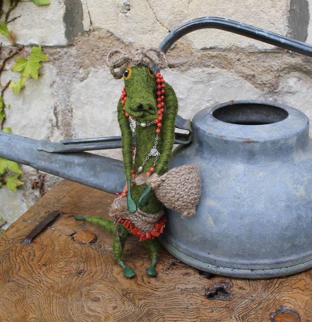 Handmade CROCODILE ALLIGATOR Sculpture/crazy Croc Doll/american Gator ...