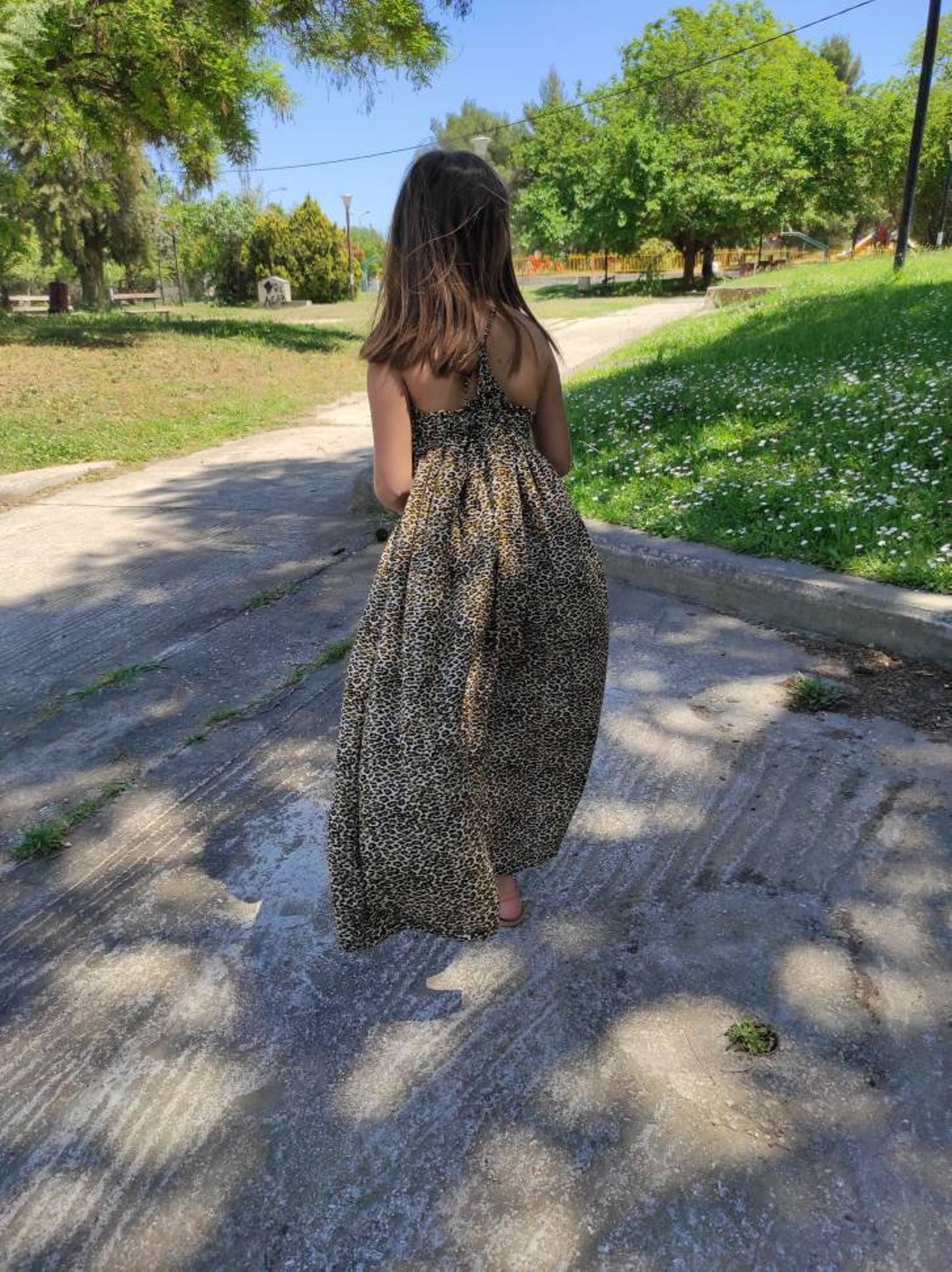 Leopard Print Dress Leopard Maxi Dress Leopard Girls Dress | Etsy