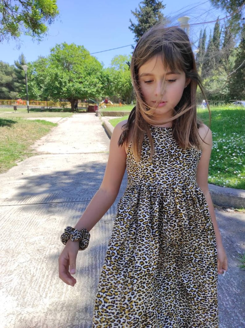 Leopard Print Dress Leopard Maxi Dress Leopard Girls Dress | Etsy