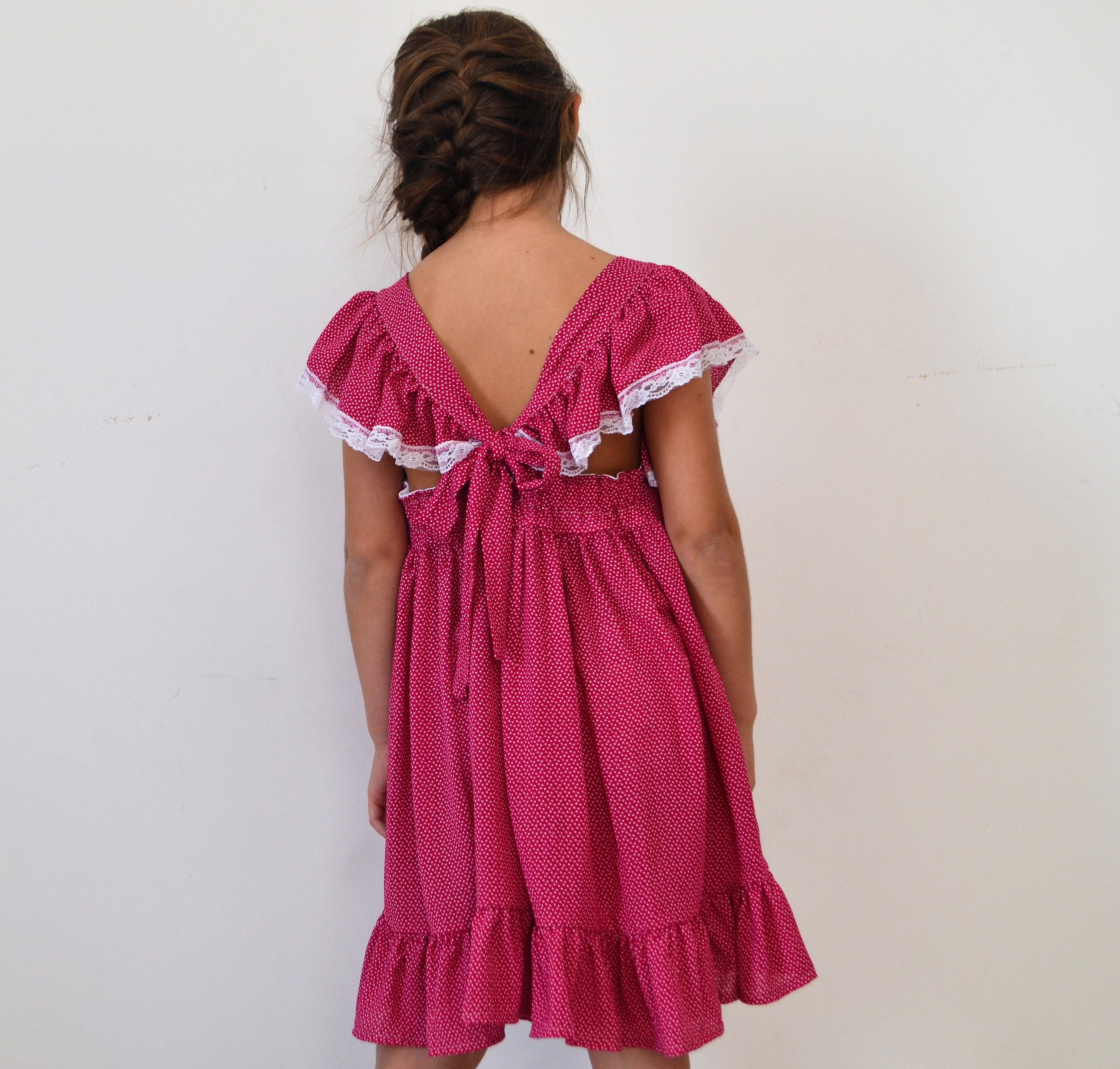 Toddler Sundress Sunshine Vintage Look Polka Dot Fuchsia Polka | Etsy