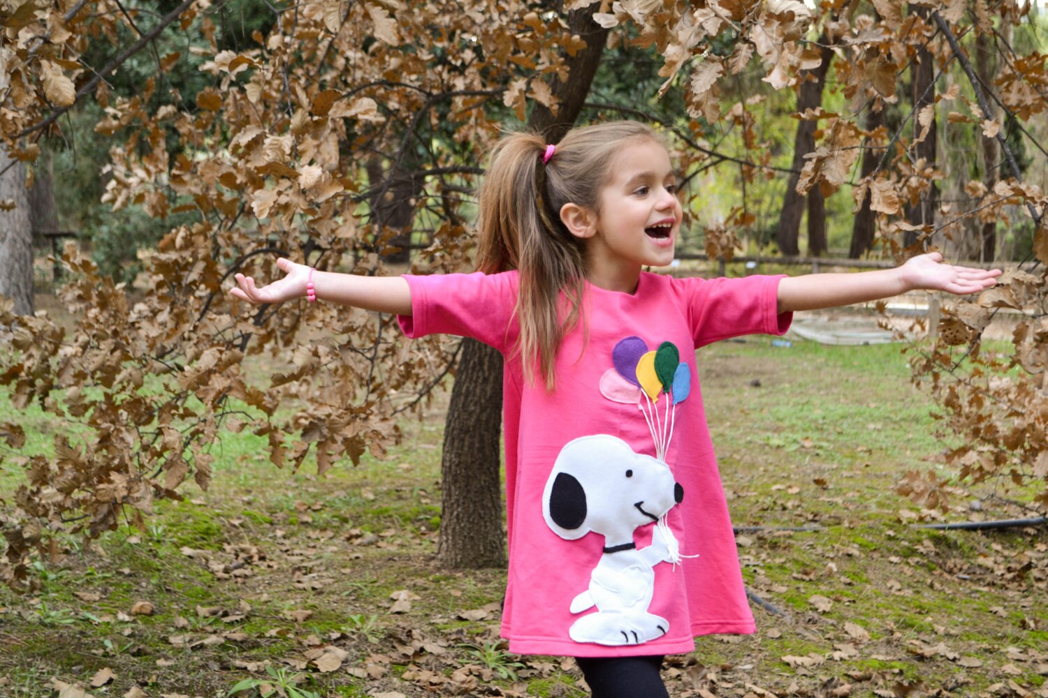 Snoopy Shirt Snoopy Applique Snoopy With Ballons Pink Dress - Etsy